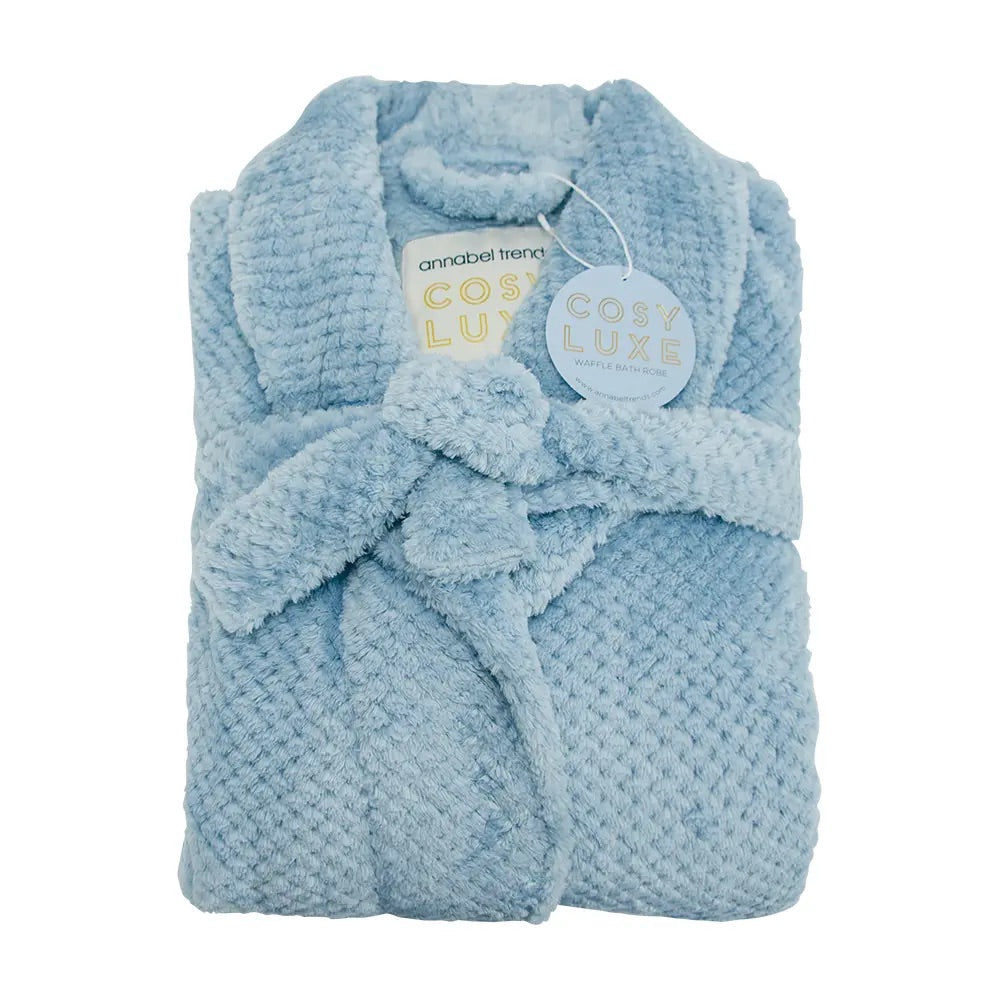 Annabel Trends Cozy Luxe Waffle Robe - Dusty Blue – Home & Giving Sydney